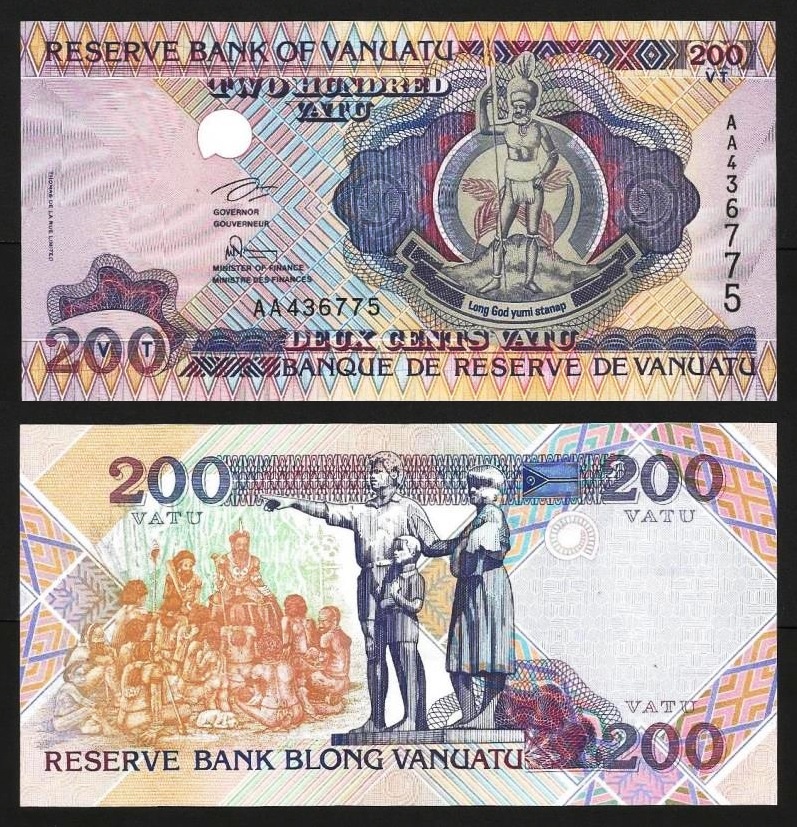 VANUATU .n08a - 200 VATU (1995) NOVA… Esc. - Numiscor