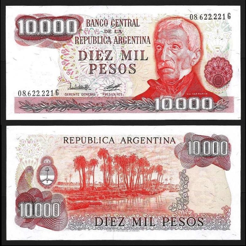 ARGENTINA .n306a-3 - 10.000 PESOS (1976/83) NOVA - Numiscor