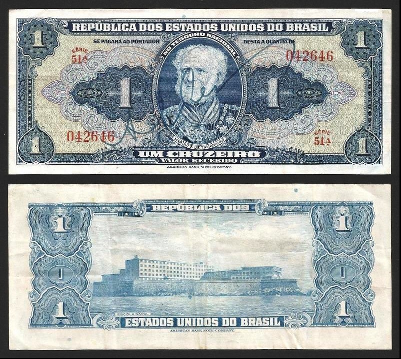 BRASIL .n132 (BRAZIL) - 1 CRUZEIRO (1944) CIRC… Esc. - Numiscor
